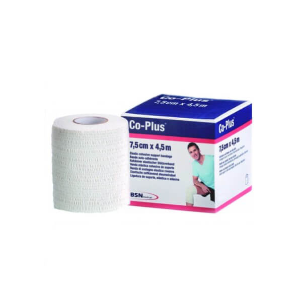 CO-PLUS BSN sans latex blanc stretched 4,5 m x 7,5 cm | Elite Médicale